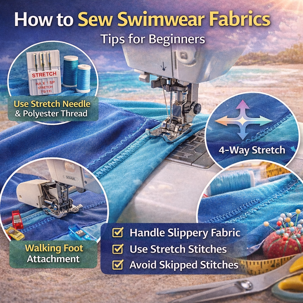 How to Sew Swimwear Fabrics: Tips for Beginners – Spandexbyyard